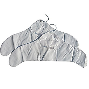 NewFerU Inflatable Hanger Travel X 6, White Round Shoulder, Portable Folding Clothes Drying Rack with Metal Hook, Space Saving Coat Storage Set Non Slip Foldable for Home Car Camping Indoor Outdoor