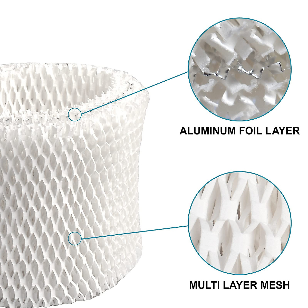 AEERT 4 Pack Replacement Humidifier Filter for Vicks WF2 Humidifier Filter, Compatible with Vicks 3000 Series, ReliOn WA-8D & Robitussin DH835 ​Series