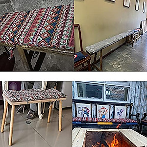 ZHOUZHOU Indoor/Outdoor Garden Bench Cushion Non-Slip Soft Patio Chair Seat Pad, 40x12inch Removable Replacement Sofa Settee Swing Chair Mat with Fashionable Pattern