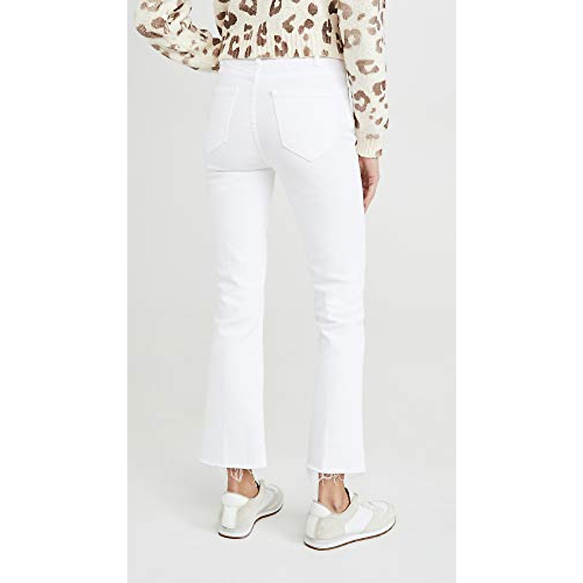 MOTHER Women's The Hustler Ankle Fray Jeans, Fairest of Them All, White, 23