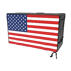 ATYARD 55-inch Outdoor Cover for Keter Unity XL Portable Table - UV Resistant, Breathable, All Weather (55" L x 24" W x 32" H) Black,American Flag