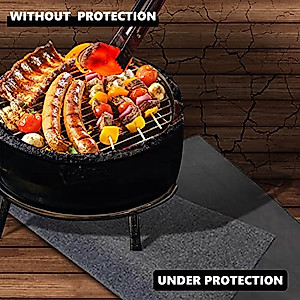 Z GRILLS 48 ×36 Inch Under Grill Mat, Fireproof Grill Pads for Outdoor, Durable Deck and Patio Protective Mats