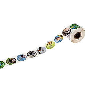 Motivational Animal Stickers / 500 Students Patients Incentive Labels Roll / 1.5" Funny Inspirational Animal School Clinic Reward Sticker / 8 Humorous Designs/Made in The USA