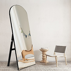CISTEROMAN 65"x22" Full Length Mirror, Arched Mirror, Floor Mirror with Stand, Full Body Mirror, Wall Mirror for Bedroom, Dressing Room, Living Room
