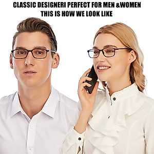 AQWANO Reading Glasses Men Women Computer Blue Light Blocking, 4 Pack Lightweight TR90 Flexible Frame Comfort Durable Readers Glasses, +1.25