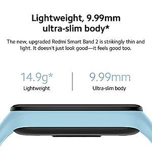 Xiaomi Redmi Band 2 Activity Fitness Tracker with 1.47" TFT Display, 14-Day Battery Life, Blood Oxygen, Heart Rate, Sleep & Stress Monitoring, 5 ATM Water Resistant, Fitness Watch for Men Women, Black