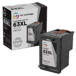 LD Products Remanufactured Ink Cartridge Replacement for HP 63XL F6U64AN HY (Black) Compatible with HP Deskjet 1110, 1111, 1112, 2130, 2131, 2132, 2133, 2134, 2136, 3630, 3631, 3632, 3633, 3634
