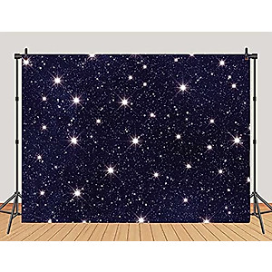 Yongqian Night Sky Star Backdrops Universe Space Theme Starry Photography Backdrop Galaxy Stars Children Boy 1st Birthday Party Photo Background Newborn Baby Shower Banner Studio Booth Vinyl 7x5ft