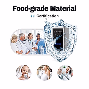 Deepuro Reverse Osmosis Water Filtration System RO Water Filter System Under Sink Tankless 400GPD with 5-Stage Filtration, Water Purification RO Units, Filters Life Monitor & Smart Touch Panel, WS4A