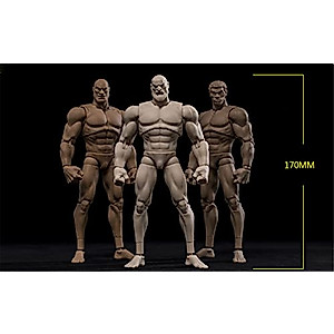 1/12 Scale Male Action Figure,6inch Flexible Muscular Strong Male Action Figure Body Doll Collection (White Skin)