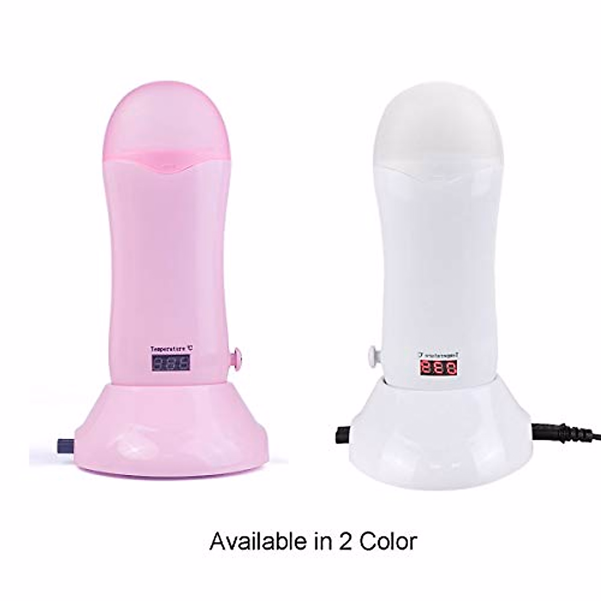 Portable Wax Warmer for Hair Removal, IeBilif Electric Depilatory Roll On Brazilian Wax Heater with LCD Temperature Display, Home Waxing Hair Removal Machine for Travel & At-home Waxing & SPA(Pink)