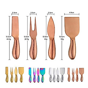 Buyer Star Cheese Desert Knives Set of 4, Stainless Steel Black 5.3 inch Breakfast Butter Knife, Slicer Sandwich Spreader