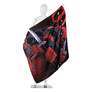 Marvel's Deadpool, "Swordsman" Micro Raschel Throw Blanket, 46" x 60", Multi Color