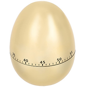 GANAZONO Egg Timer Wind up Timer Kitchen Timer Creative Cooking Timer Reminder Timer Cute Mechanical Timer Rotating Alarm Clock with 60 Minutes for Baking Learning Study Gold