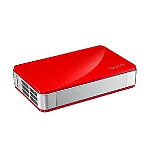 Vivitek Qumi Q5 500 Lumen WXGA HD 720p HDMI 3D-Ready Pocket DLP Projector with 4GB Memory (Red)