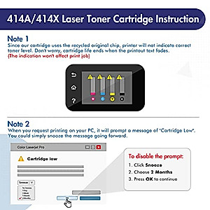 INFITONER 414A Toner Cartridges 4 Pack (with Chip) Compatible Replacement for HP 414A 414X W2020A for HP Color Pro MFP M479fdw M479fdn M454dw M454dn Printer Ink (Black Cyan Magenta Yellow)