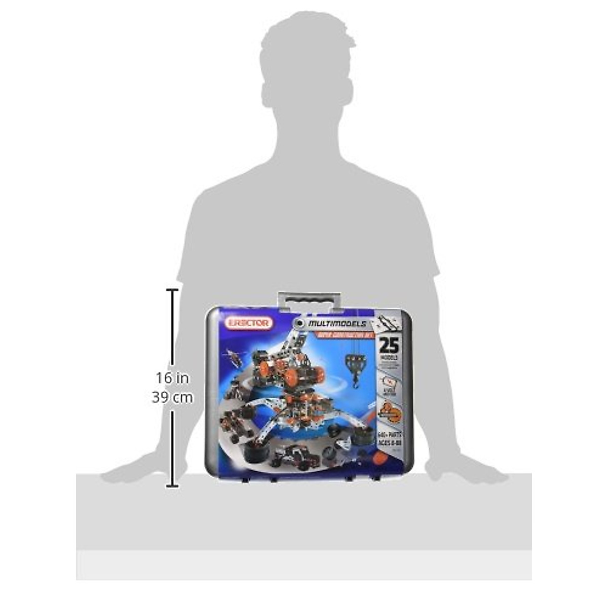 Meccano Erector Super Construction 25-in-1 Motorized Building Set, Steam Education Toy, 638 Parts, for Ages 10+