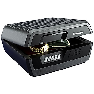 SentrySafe Fireproof and Waterproof Lock Box with Digital Keypad Lock, Shelf Safe for Documents, Jewelry, 0.36 Cubic Feet, 7.6 x 16.5 x 14.8 Inches, CHW30300