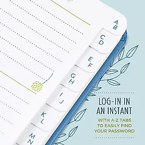 Boxclever Press Password Book. Never Forget a Password Again! Untitled Password Keeper Book to Keep Your Internet Details Safe. Password Book with Alphabetical Tabs for Home Or Office - 6 x 4.5''