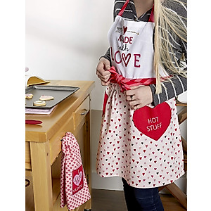 DII Valentine's Day Collection Kitchen, Apron, Made With Love