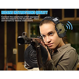 HEATCHEER Bluetooth Adapter for Walker's Shooting Earmuffs, Rechargeable Bluetooth Connector Compatible with Walkers Razor Slim Electronic Muff, Handsfree Calling & Audio Receiver