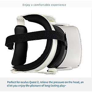 Head Strap Compatible for Oculus Quest 2, Virtual Reality Glasses Headband Adjustable Head Strap for Oculus Quest 2 VR Glasses Accessories, Comfortable Strap, Reduce Pressure