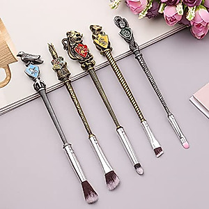 【2 Color Options】Metal Wand Gifts Makeup Brushes Set Wi-zard Wand Makeup Brushes Set Make Up Brushes for Women - Brushes Holder Pot Not Included