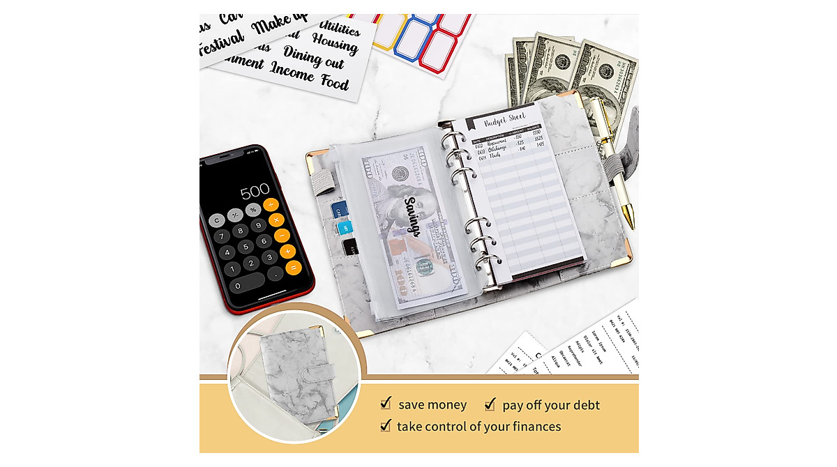 Get Organized: Onlyesh Grey Budget Binder & Cash Envelopes