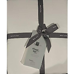 West Elm Tencel Sheet Set ~Queen~*Stone White*~