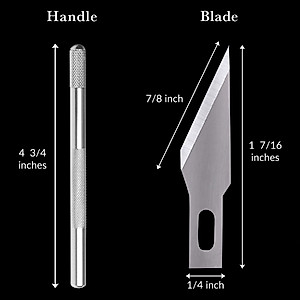 W.A. Portman Hobby Knife Set - Precision Exacto Knife Set with 10 SK5 Steel Pottery Knife Blades - Craft Knife Set with 10 Scalpel Sharp #11 Craft Blades - Modeling Knife Set and #11 Hobby Blades