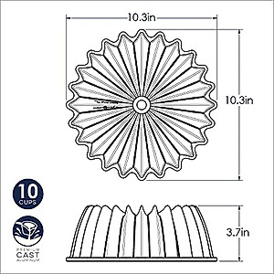 Nordic Ware Brilliance Bundt Pan Gold
