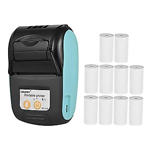 SHUAIGUO PT-210 Portable Thermal Printer Handheld 58mm Receipt Printer for Retail Stores Restaurants Factories Logistics, 10 Paper Rolls