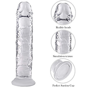 Realistic Dildo 5.7 inch, Clear Dildo with Strong Suction Cup for Hands-Free Play, Soft Material Adult Sex Toys for Beginner and Couple Portable z33