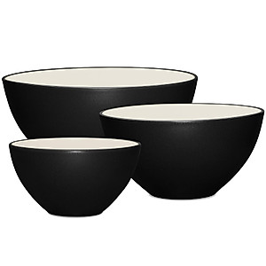 Noritake 3-Piece Colorwave Bowl Set, Graphite