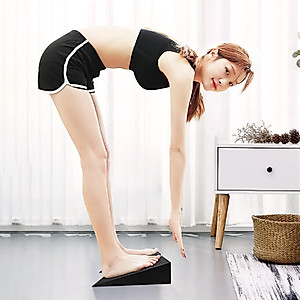 Annisport Yoga Foam Wedges, 2 Pack Slant Board Calf Stretching Squat Wedge Block Physical Therapy Wedges Heel Wedge for Squats－9x6x2 inches, Black