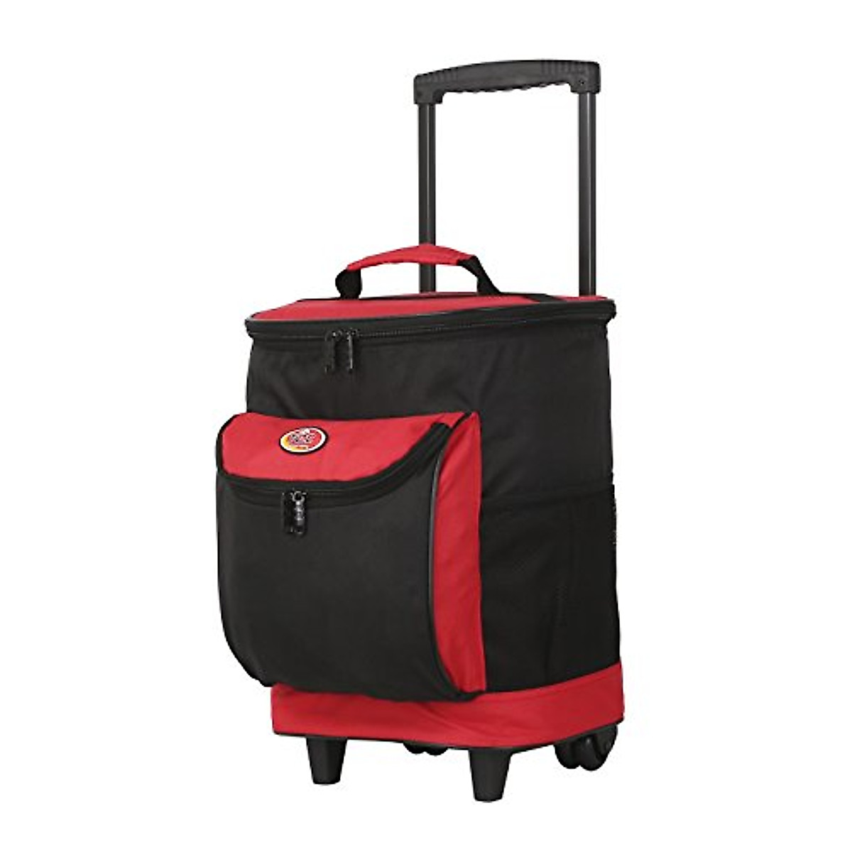 16" Cool Carry 2-Section Rolling Cooler with Thermal Insulation, Red Color Option