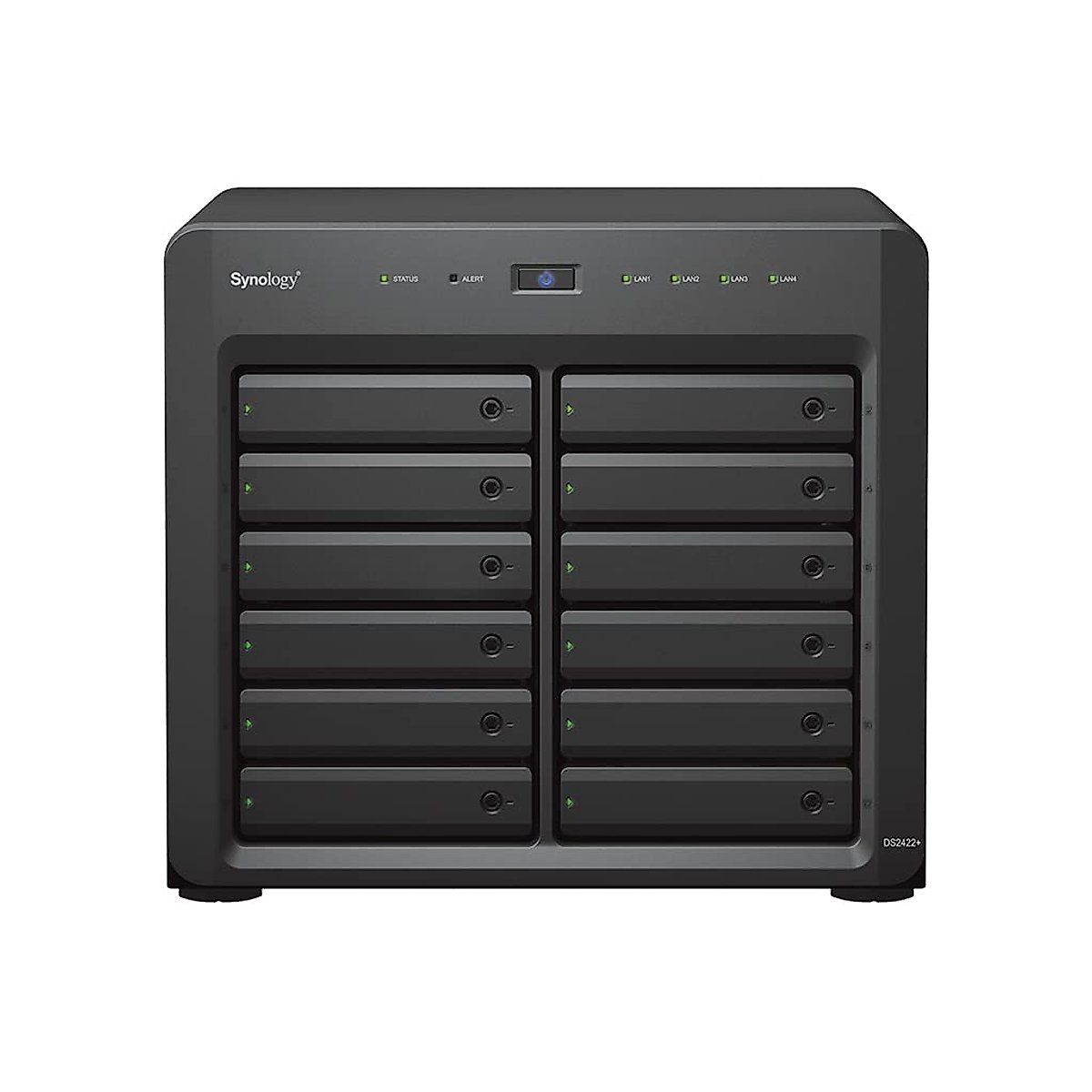 Synology DiskStation DS2422+ NAS Server with Ryzen 2.2GHz CPU, 32GB Memory, 48TB SSD Storage, 4 x 1GbE LAN Port, DSM Operating System