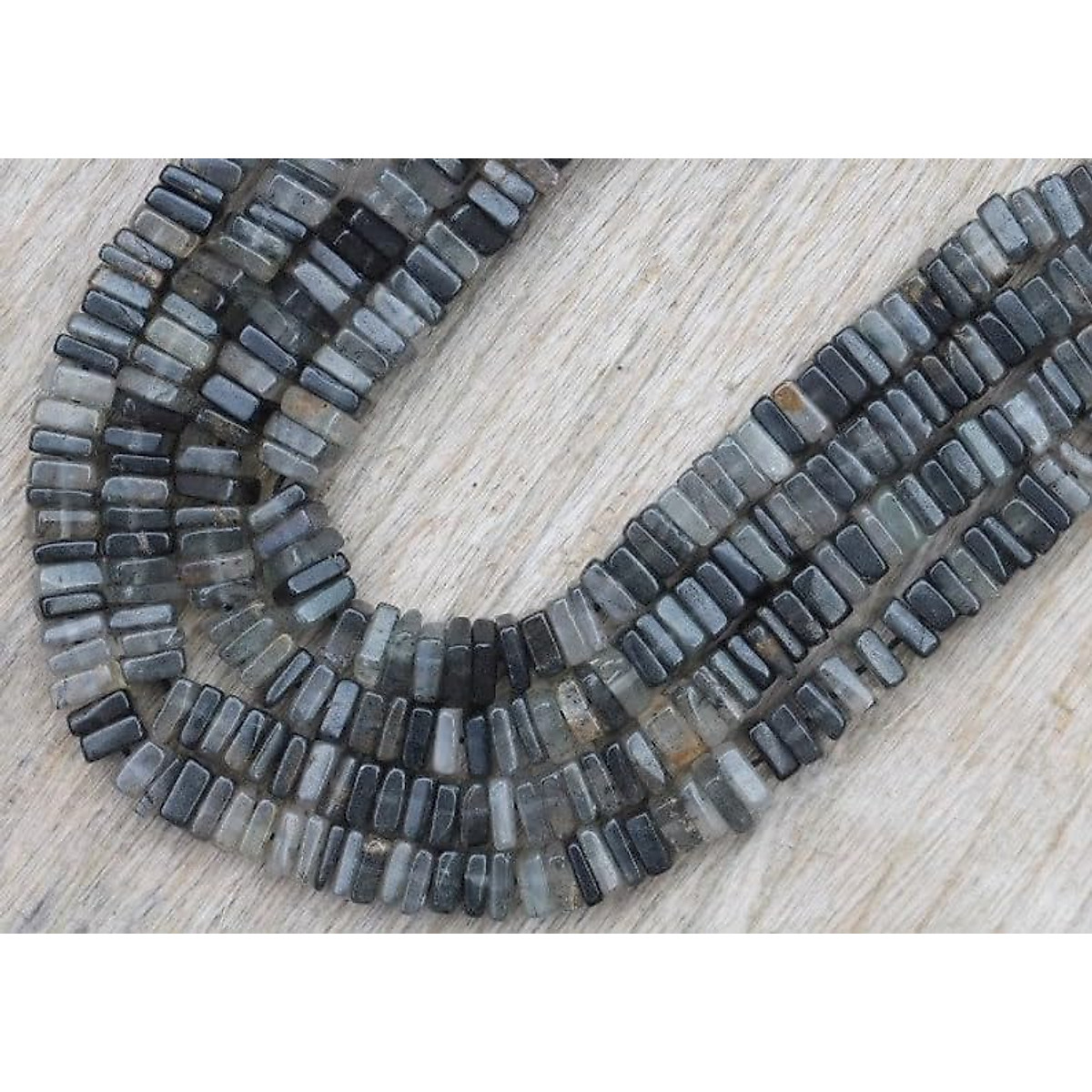 Natural Black ROUTILE Quartz heishi Faceted Beads 4 MM - 5 MM 8 inch Long String Jewelry Making Gemstone Beads for Necklace Bracelet