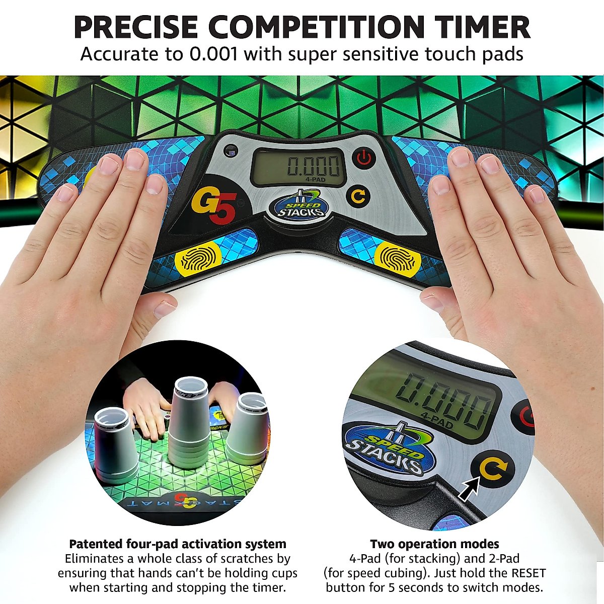 Speed Stacks | G5 Stackmat (Timer and Mat) | Accuracy to 0.001 seconds, batteries included | Endorsed by Sport Stacking and Cubing associations