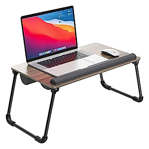 ATUMTEK 27” Extra Large Lap Desk Fits 17 inches Laptops, 2 in 1 Laptop Desk for Bed Couch Sofa, Laptop Lap Desk with Cushion and Folding Legs for Home Office Working, Writing