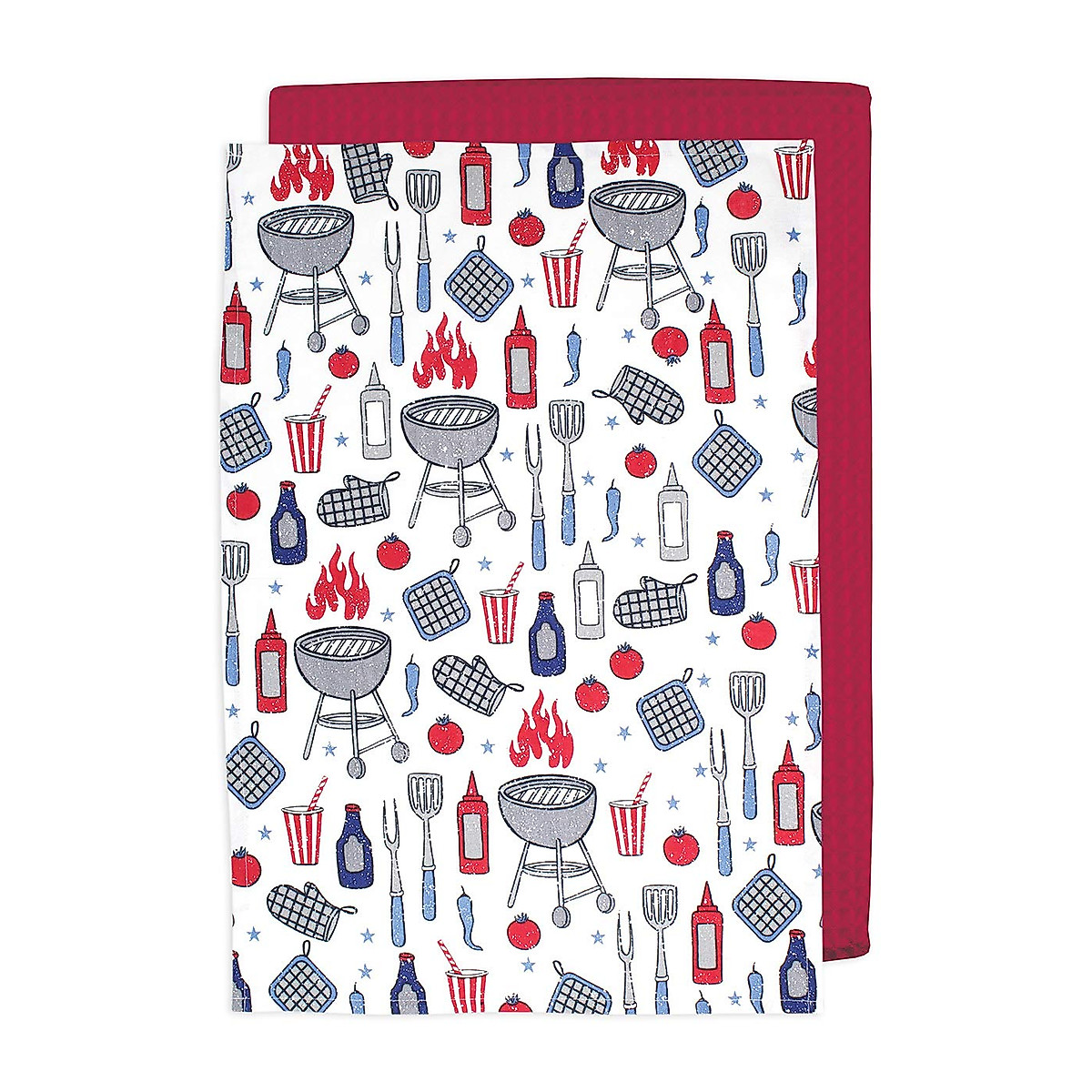 MU Kitchen Designer Print Kitchen Towel, Set of 2, Picnic Time