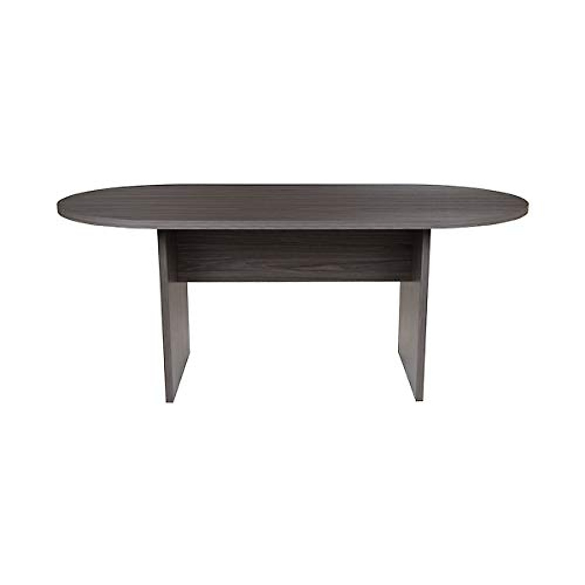 Flash Furniture Jones 6 Foot (72 inch) Oval Conference Table in Rustic Gray
