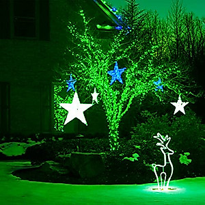weillsnow Green Christmas Lights, 200 LED 66Ft Plug in Waterproof St Patrick's Lights, 8 Modes with Memory for Outdoor Indoor Garden Tree Patio Irish Christmas Decorations (66FT, Green)