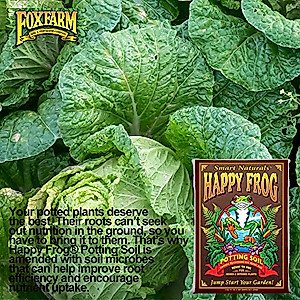 Fox Farm Happy Frog Organic Potting Soil Mix Indoor Outdoor Garden Plants, 51.4 Quart(2 cu ft) ( Bundled with Pearsons Protective Gloves)