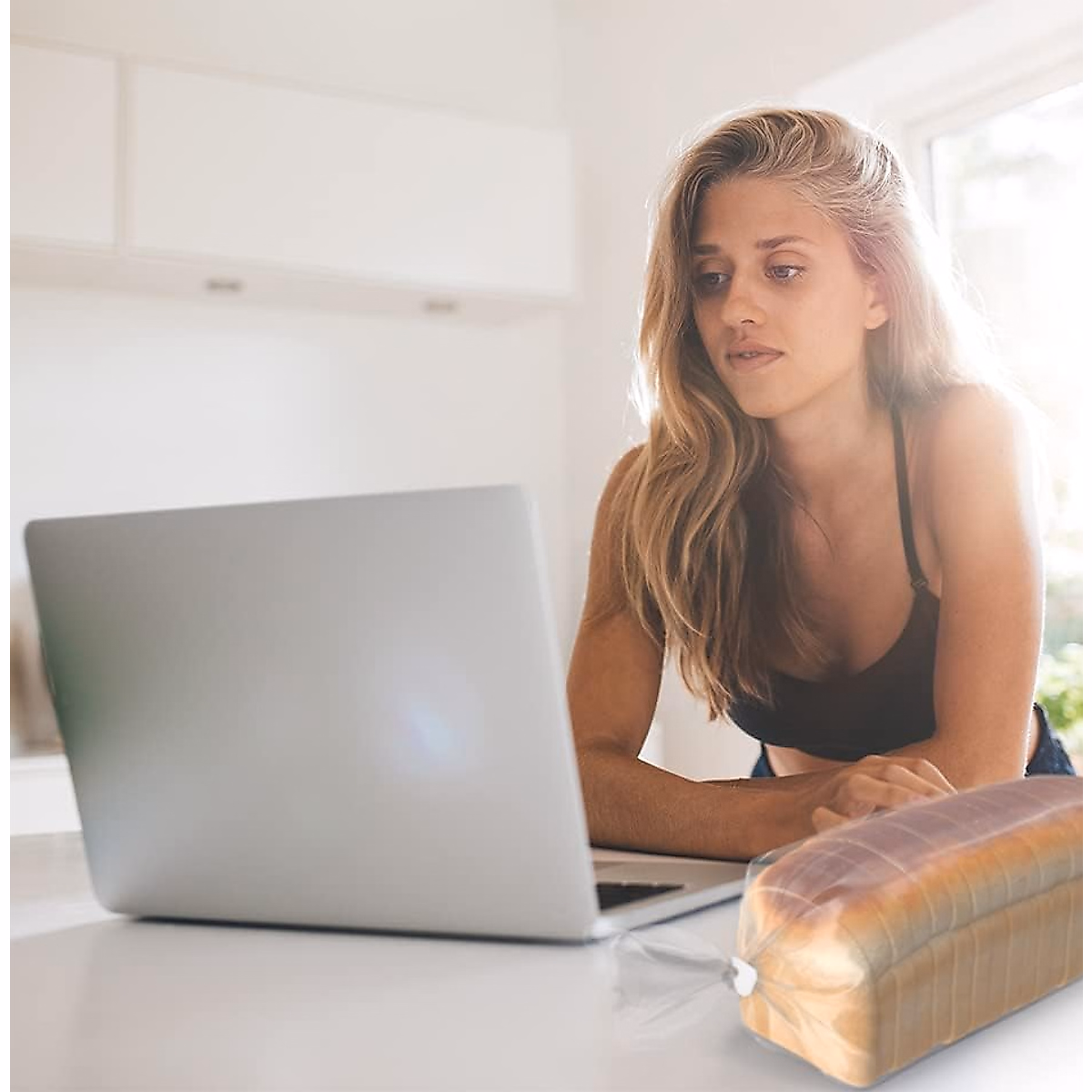 Disposable White Plastic Bread Clips 7/8 x 1 1/8 inches Keep Your Food Fresh After Opening by MT Products (100 Pieces)