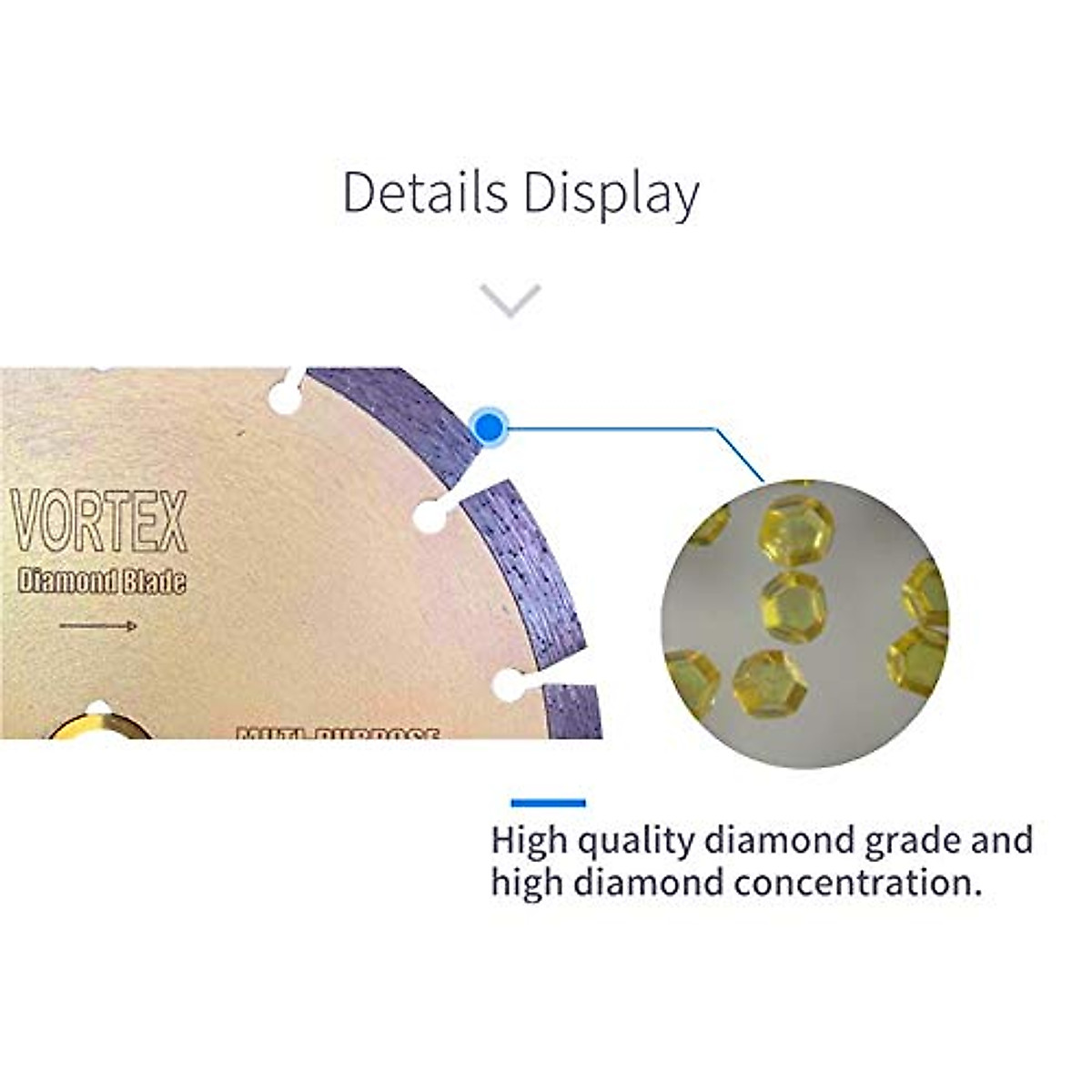 VTXMax VSS 9 inch Dry or Wet Cutting General Purpose Power Saw Segmented Diamond Blades for Concrete Stone Brick Masonry (9")