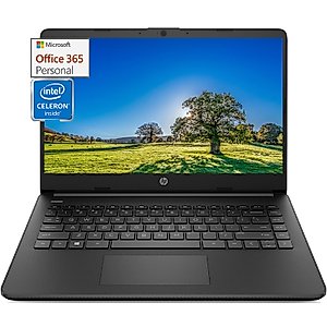 HP 2023 Newest 14 Inch Laptop Students Business, Intel Quad-Core Processor, 16GB RAM, 320GB Storage(64GB eMMC+256GB Micro SD), 12H Battery Life, Webcam, HDMI, WiFi, Win 11 S, Bundle with JAWFOAL