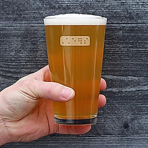 Braille Cheers Pint Glass for Beer - Fun Braille Gifts for Braille Teachers and Visually Impaired or Blind Braille Readers - 16 Oz Glasses