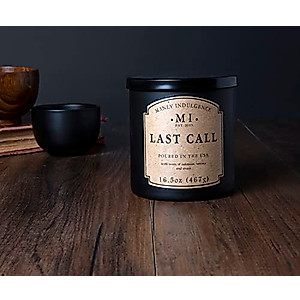 Manly Indulgence Last Call Jar Candle 16.5 oz - Woodsy Vetiver, Oakmoss - Citrus & Spicy Hints - Eucalyptus - Up to 60 Hour Burn - Soy Blend Wax, USA Poured
