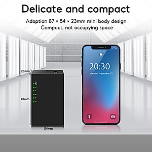 SODOLA 5 Port Gigabit Ethernet Switch|Mini Metal Housing Switch|Plug&Play|Fanless Design| Desktop Ethernet Splitter |Quiet Unmanaged Network Switch